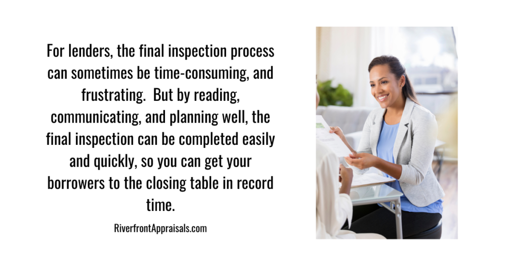 The Loan Officer's Guide to Appraisals, Part 1: The Final Inspection ...